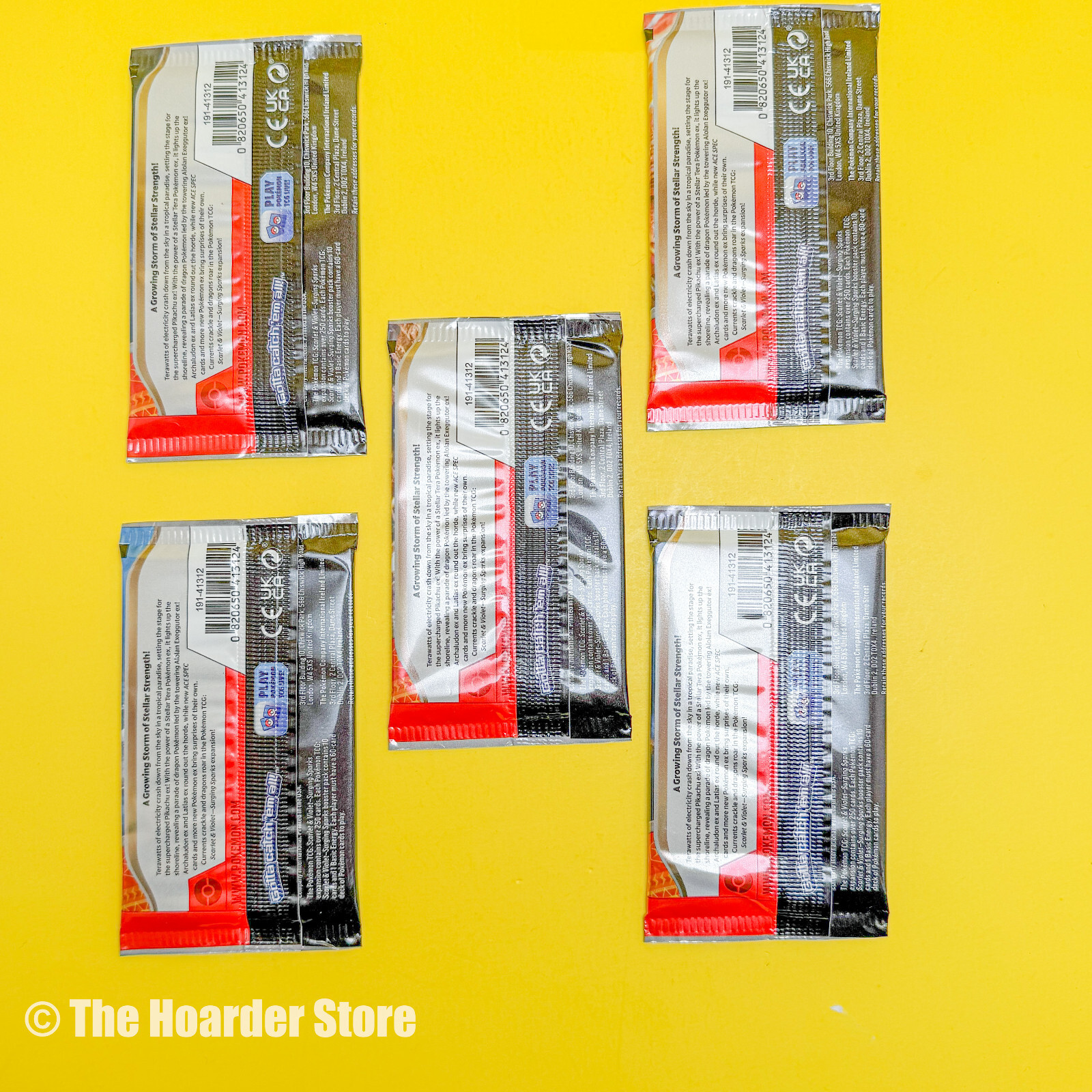 Pokemon TCG: Scarlet and Violet Surging Sparks x5 Booster Pack Sealed ...