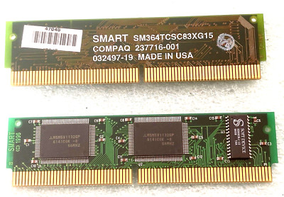 RARE HP COMPAQ 237716-001 SMART SM364TCSC83XG15 256KB L2 160 PIN CACHE ...