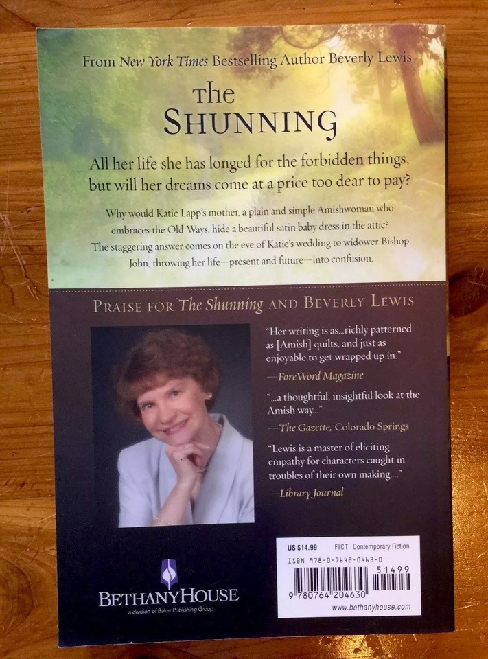 The Shunning,The Heritage of Lancaster County, Book 1 by Beverly Lewis ...