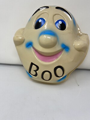 Vintage Plastic Halloween BOO Mask ghost costume 1955 | eBay