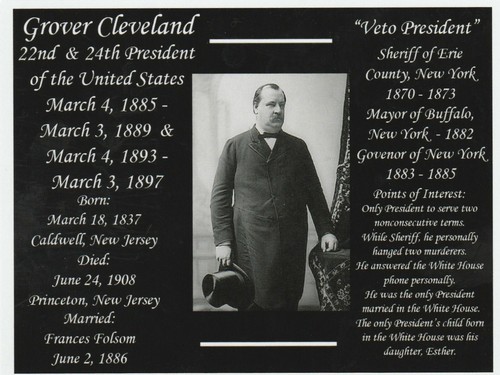"Pres. Grover Cleveland" -*Brief Bio*/22nd & 24th US President ...