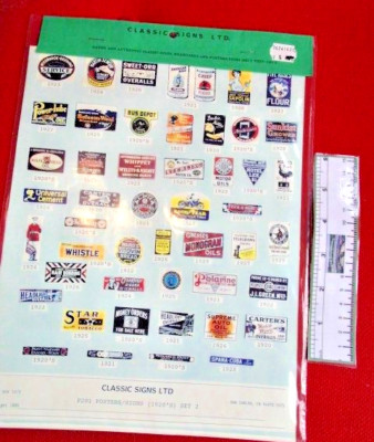 Classic Signs Ltd. HO #P201 Posters/Signs (1920's) Set 2 - Details ...