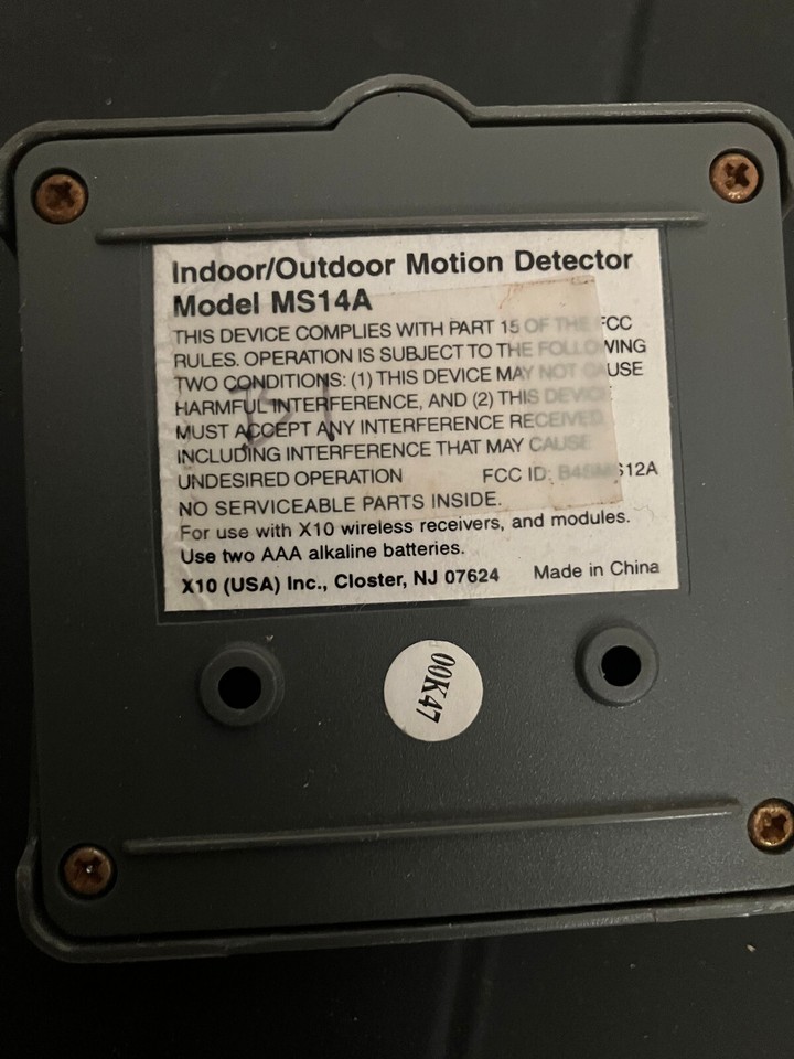 LOT OF 10 USED GOOD CONDITION X10 EagleEye Motion Sensor Outdoor MS14A ...