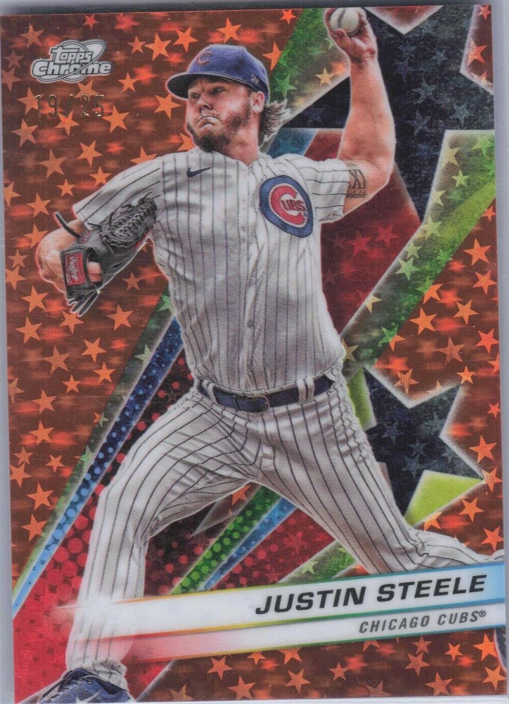 2024 Topps Cosmic Chrome - Starfractor Justin Steele #SF-69 Orange ...