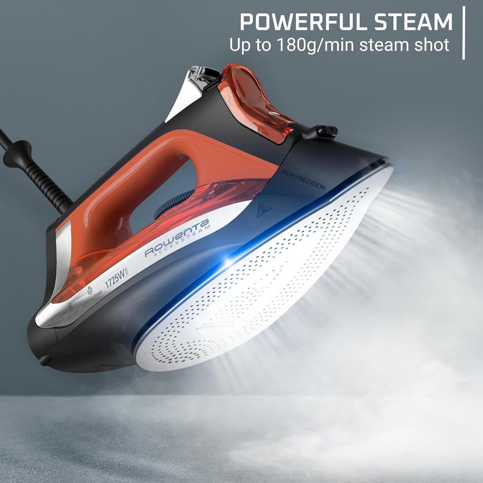 Rowenta Steam Force Pro Stainless Steel Soleplate Iron Clothes 400 ...