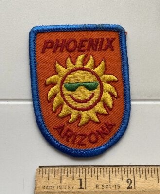 Phoenix Arizona Smiley Face Sunshine Sun Souvenir Orange Embroidered ...