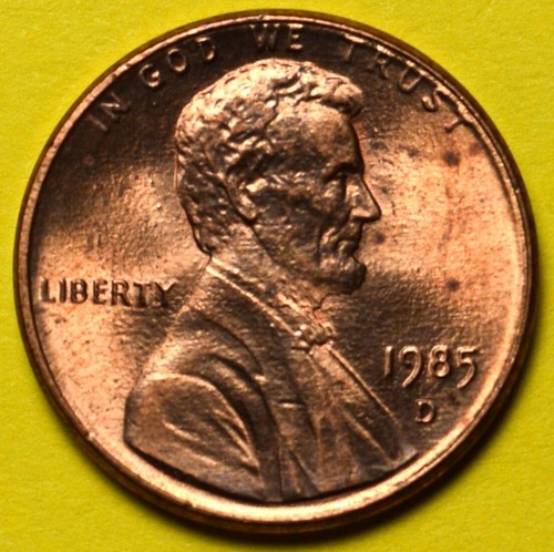 1985 D Lincoln Penny With Multiple Rare Errors In Obverse And Reverse ...