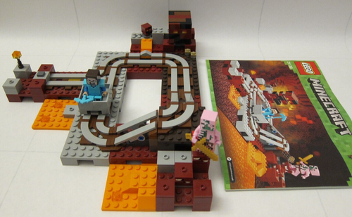 LEGO 21130 Minecraft The Nether Railway Set -Retired Set w/ Manual ...