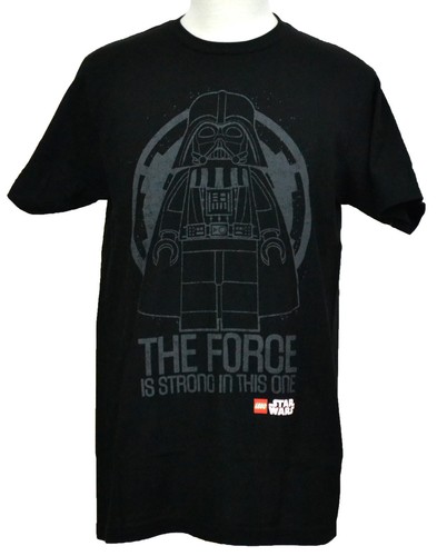 Lego Star Wars T-Shirt Darth Vader Force is Strong Graphic Tee Black ...