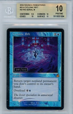 MTG Ravnica Remastered - Cyclonic Rift Serial 091/500 - 10 BGS | eBay