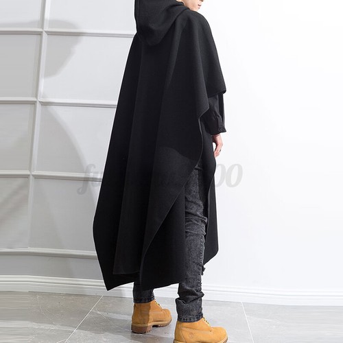 INCERUN Men Gothic Shawl Hooded Poncho Cape Cloak Hippie Punk Coat ...