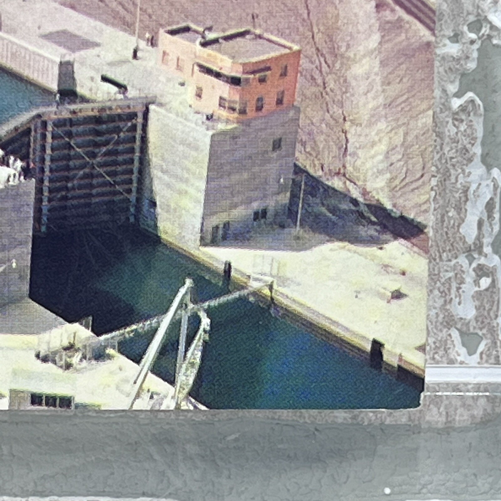 Massena, NY Aerial View Eisenhower Lock on St Lawrence Seaway Vintage ...