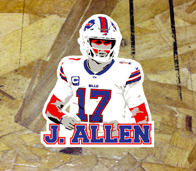 Josh ALLEN #17 Buffalo Bills QB Fan Parody Sticker Decal Bumper Window ...