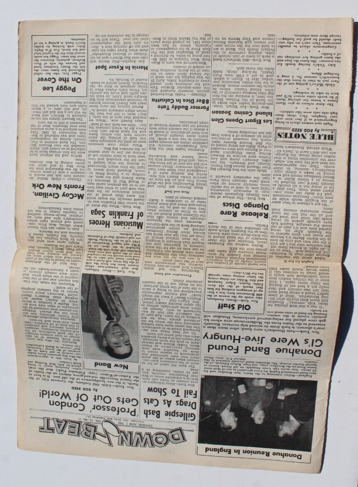 Vtg June 1, 1945 Down Beat Music Magazine Vol. 12 No. 11 - Peggy Lee | eBay