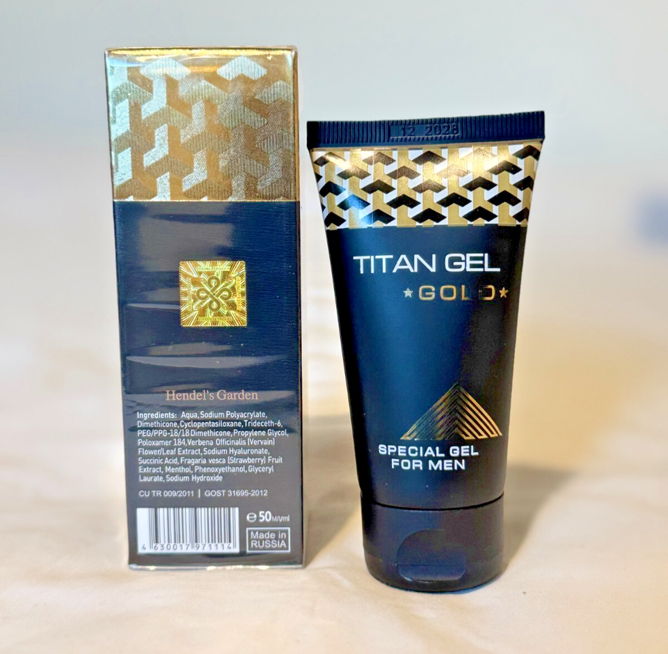 NEW GOLD TITANS GEL CREAM FOR MEN OIL UK SELLER SPECIAL GEL FOR MEN BIG ...