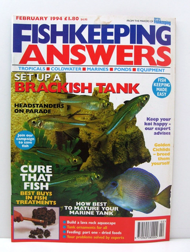 Fishkeeping Answers Magazine February 1994 - Tropicals - Marines ...