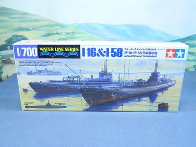 BRAND NEW 1/700 Tamiya Water Line #453 JAPANESE SUBMARINES I-16 & I-58 ...