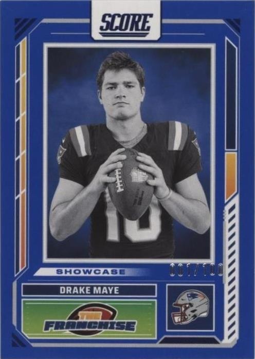 2025 Score - The Franchise Drake Maye #22 Showcase /100 for sale online ...