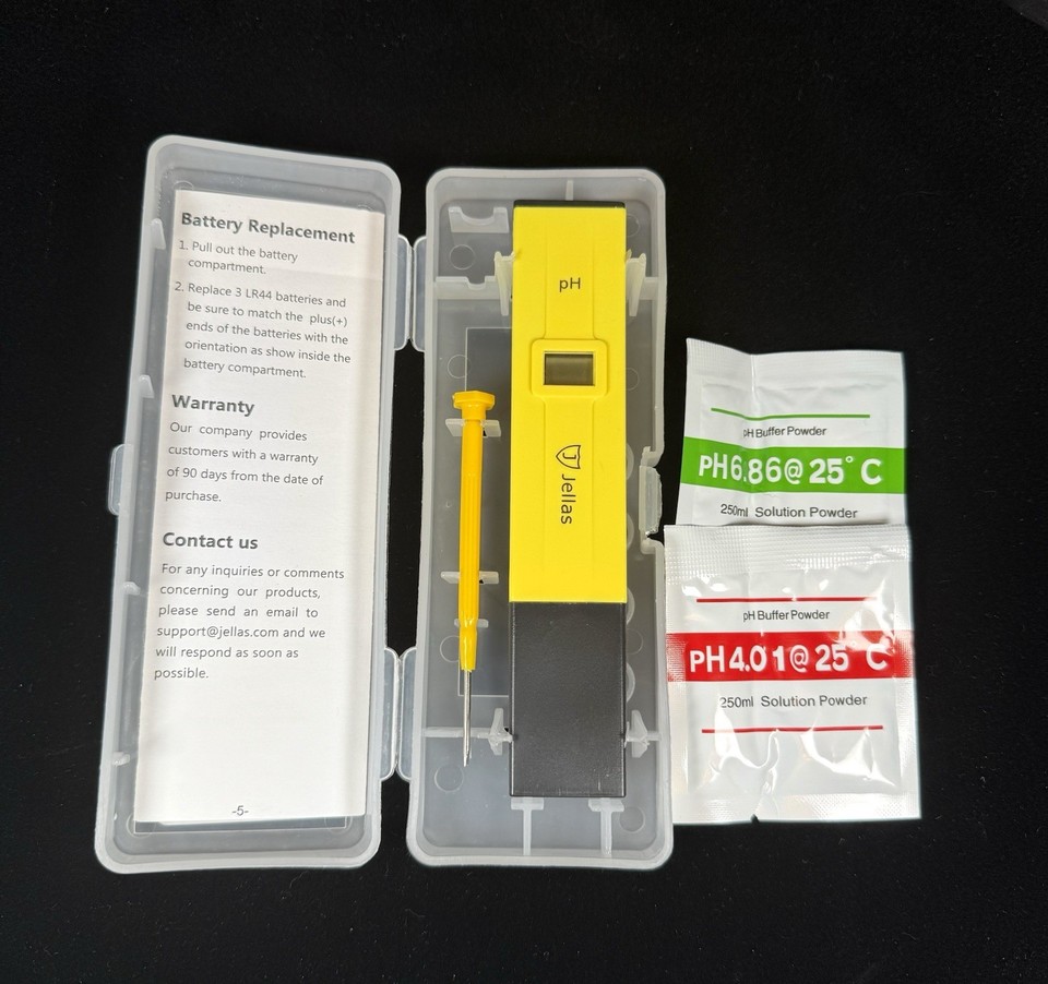 Jellas Digital pH Meter Tester Kit Pocket Water Quality Tester with ...