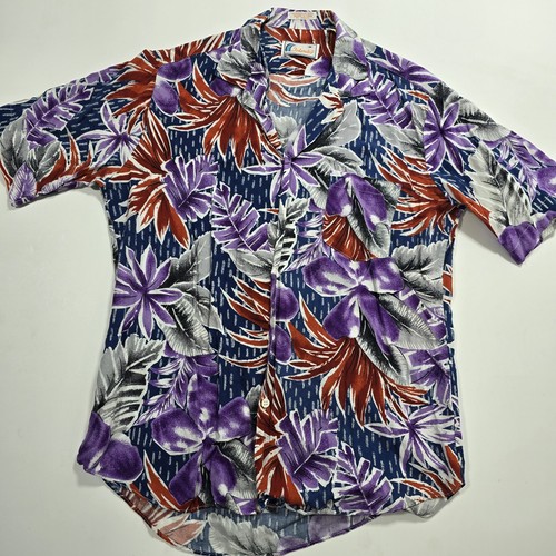 Islander Men's Vintage Rayon Floral Hawaiian Shirt Size Medium | eBay