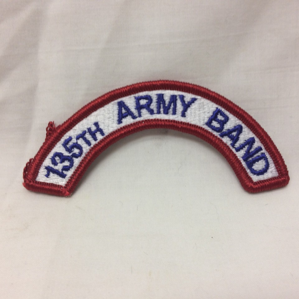 Vintage Military Patch 135th Army Band Arc Tab Red Border 135 Color ...