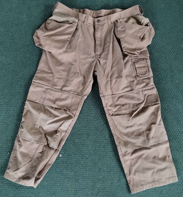 Skiller's Workwear Khaki Brown multi pocketed pants | eBay