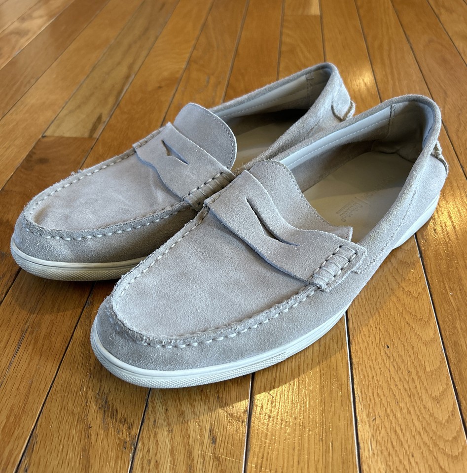 Nordstrom Work Casual Suede Light Gray Loafers Shoes Mens Size 9.5 M ...