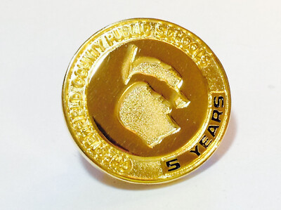 Gold Tone 5 Year Award Gift Chesterfield County Public Schools Lapel ...