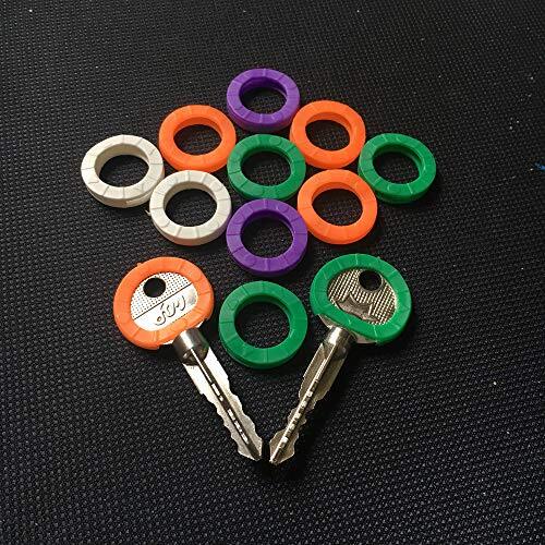 10 Pack Silicone Key Cap Tags Elastic Key Identifier Rings for Office ...