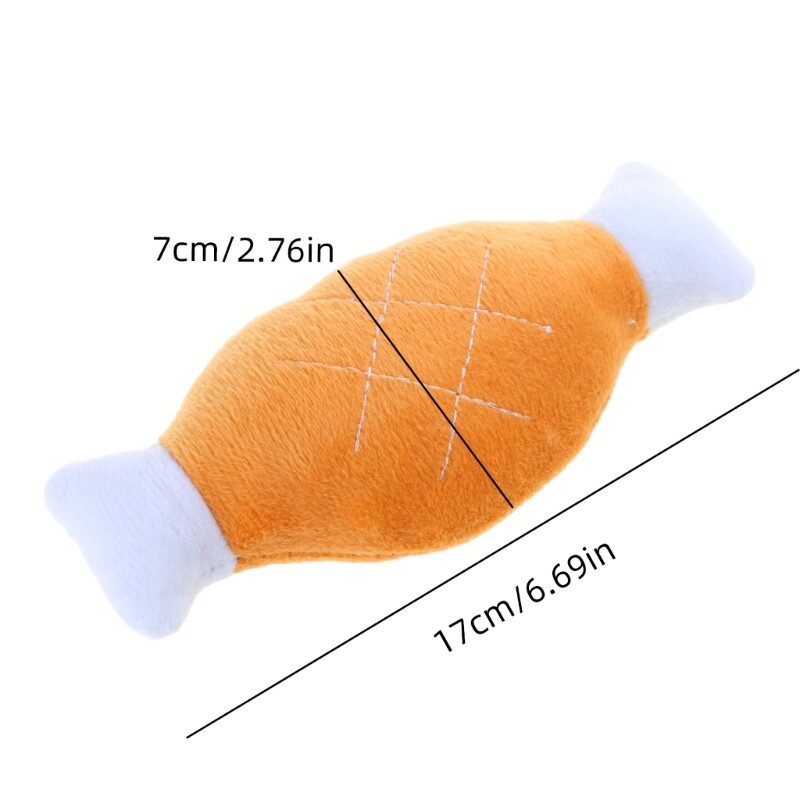 Pet Dog Chew Toy Pet Plush Chicken Leg Toy Teeth Clean Puppy Squeak ...