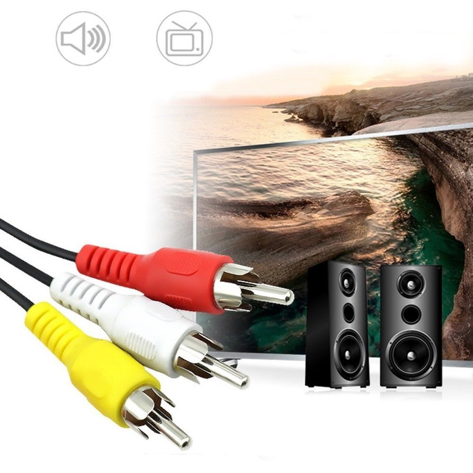 NEW 3 RCA 30' Ft 30Ft Audio Video AV Cable FOR HDTV DVD VCR | eBay