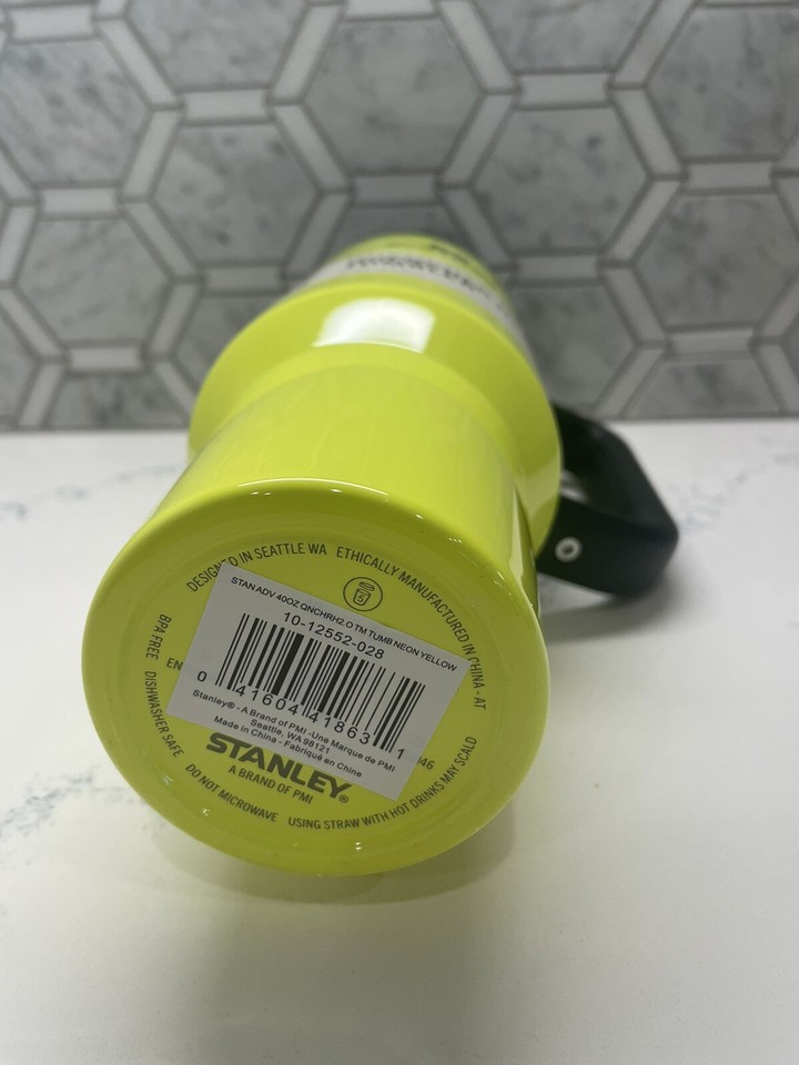 Stanley NEON YELLOW Stanley 40 oz Quencher H2.0 Tumbler- Limited ...