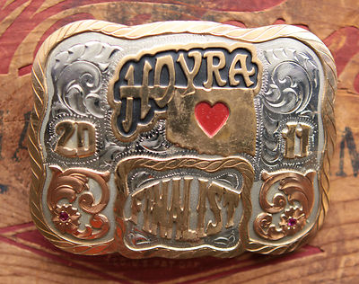 Red Bluff Buckles HOYRA 2011 Finalist Cowboy Cowgirl Rodeo Western Belt ...