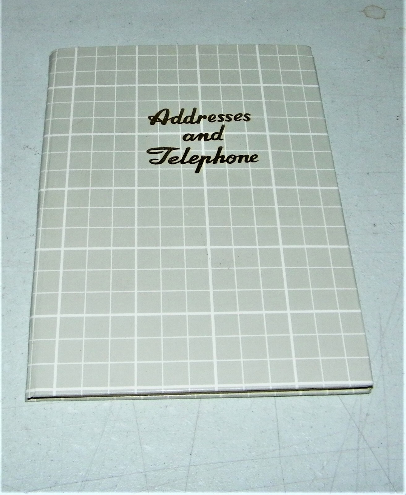 Vintage Personal Address & Telephone Book Medium 7" x 5.25" Gray Index ...