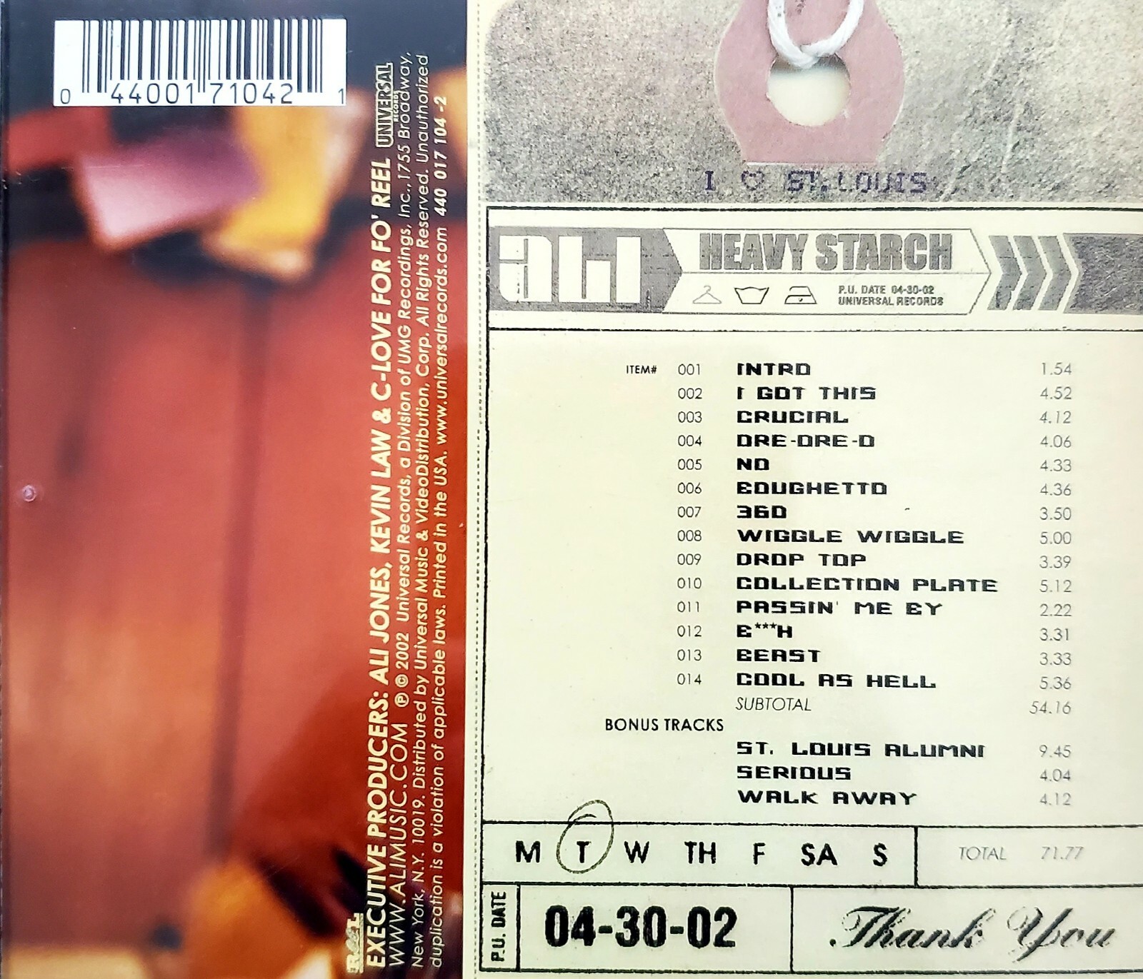Heavy Starch by Ali (CD, 2002) for sale online | eBay