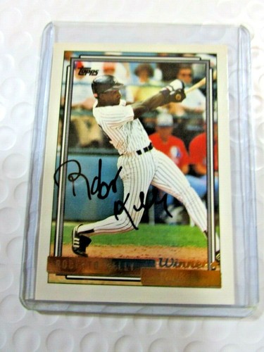1992 Topps Roberto Kelly New York Yankees #266 AUTOGRAPHED GOLD CARD | eBay