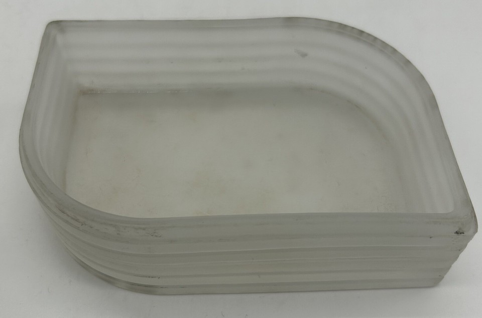 Vintage Hickok Art Deco Frosted Glass and Metal Box with Nude Copper ...