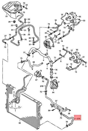 Genuine AUDI Q7 4LB Coolant Hose Left 7L8121051E | eBay