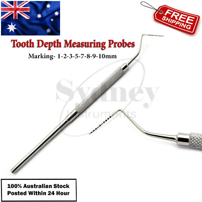 Dental Periodontal William Probe Tooth Pocket Depth Measuring Michigan ...