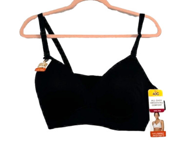 Simply Perfect By Warner Womens size 40C Black Wireless Bra NWT | eBay