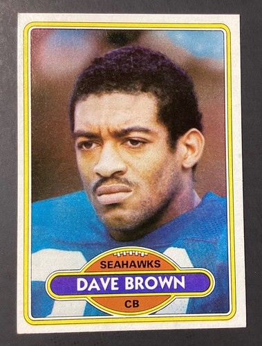 1980 Topps Dave Brown Football Card Seattle Seahawks #317 | eBay