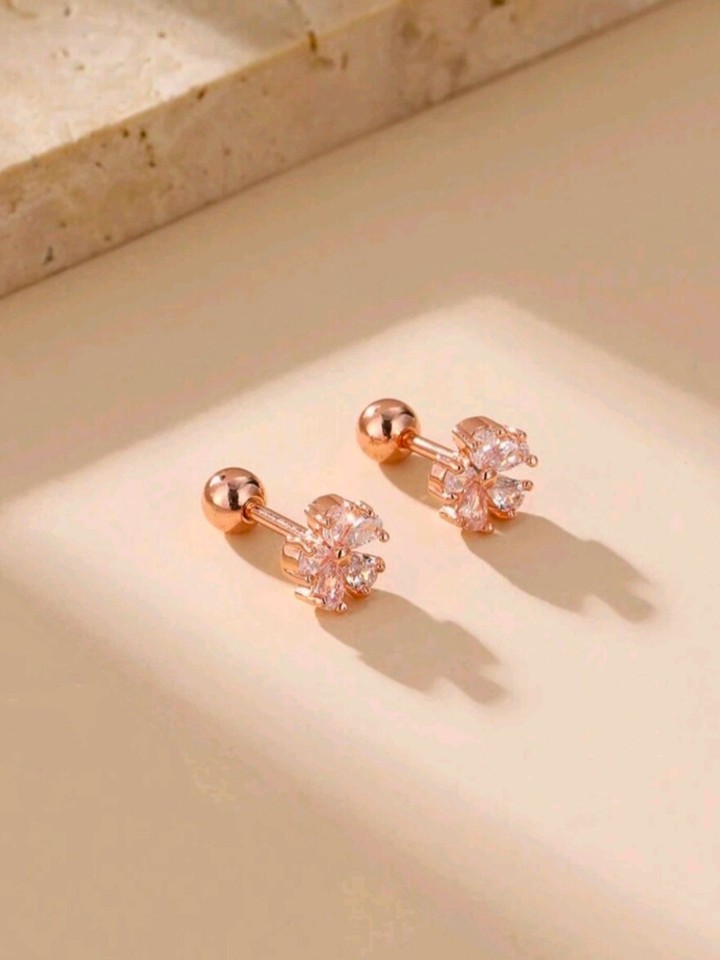 Small Gold Flower Earrings 14k Birthday Gifts For Women Minimalist ...