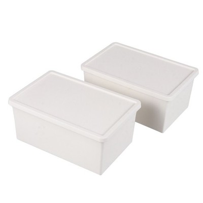 2 Pcs Small Containers with Lid Home Sundries Organizer Boxes Lids ...