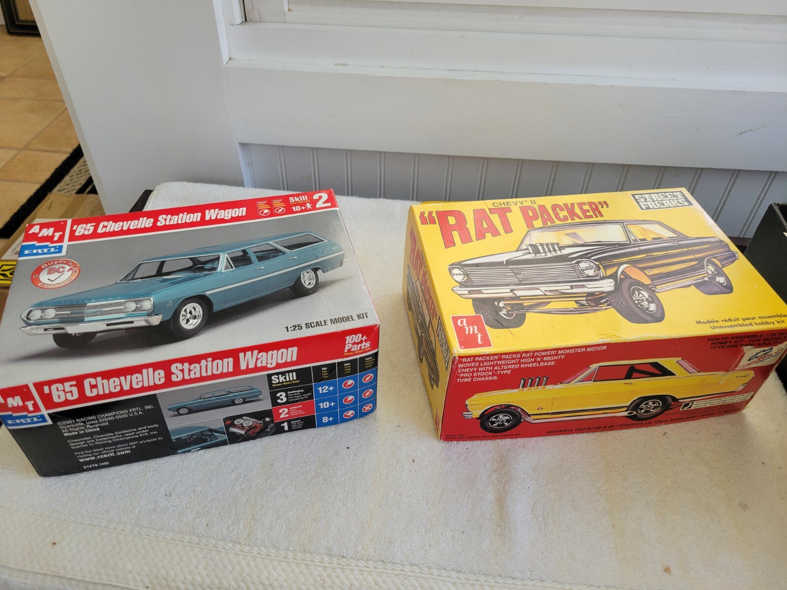 New AMT 1965 Chevelle Station Wagon & Open Rat Packer Chevy II 1:25 Car ...