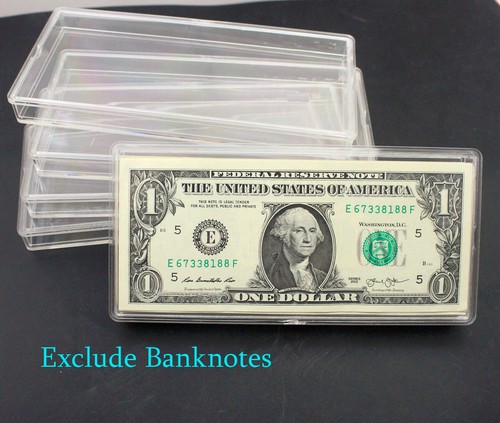 5 Pcs Acrylic Box Collections Display Bundle US Dollar Banknotes Bills ...