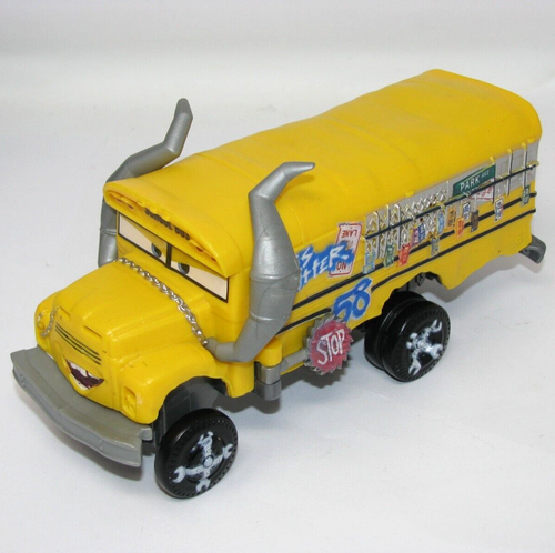 Disney Pixar Cars Miss Fritter School Bus 6" Plastic 2016 Mattel | eBay