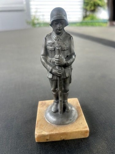 Original German WW2 Soldier Statue on Marble Base-6" Tall-Nice- | eBay