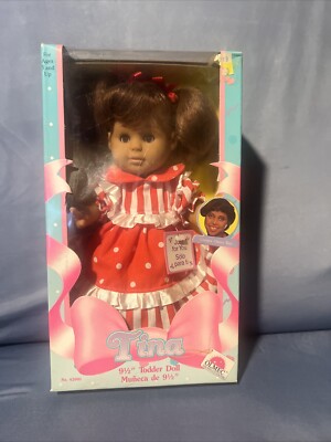 Tina Olmec Doll 1991 9.5" Vinyl Arms Legs Soft Body Sleepy Eyes New ...