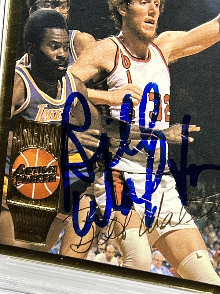 Signed BILL WALTON 1994 ACTION PACKED HALL OF FAME GOLD SIGNATURE # 29 ...