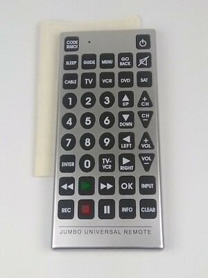 Universal JUMBO Remote Control Silver | eBay
